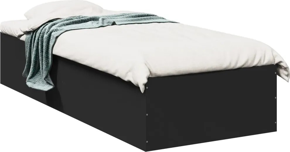 Rám postele černý 100 x 200 cm kompozitní dřevo 3281050