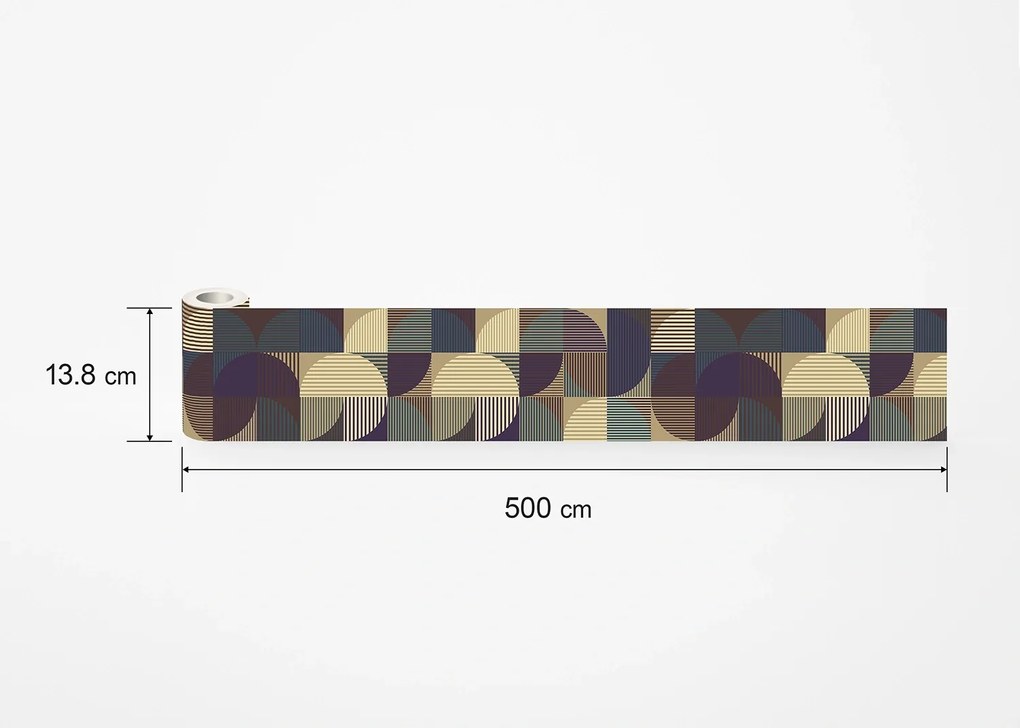 Samolepící bordura na zeď Zkroucené Cesty | 5 m x 13.8 cm | DWB8433