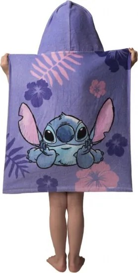 Jerry Fabrics Plážová osuška pončo Lilo a Stitch 50x115 cm