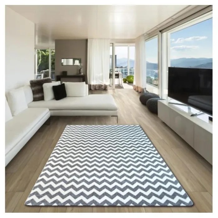 Kusový koberec Nero šedobílý 180x270cm