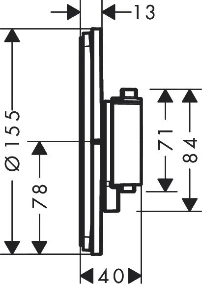 Hansgrohe ShowerSelect Comfort S, termostat pod omítku pro 2 spotřebiče s EN1717, chromová, HAN-15556000