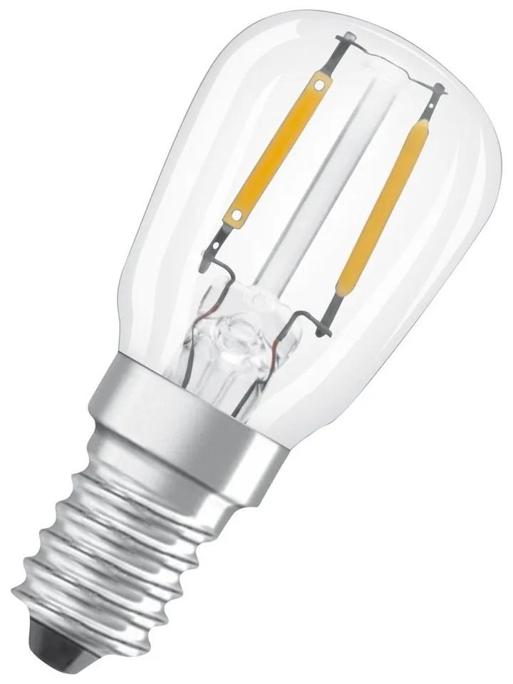 Průhledná LED malá žárovka E14 1,3 W SPECIAL T26, teplá bílá