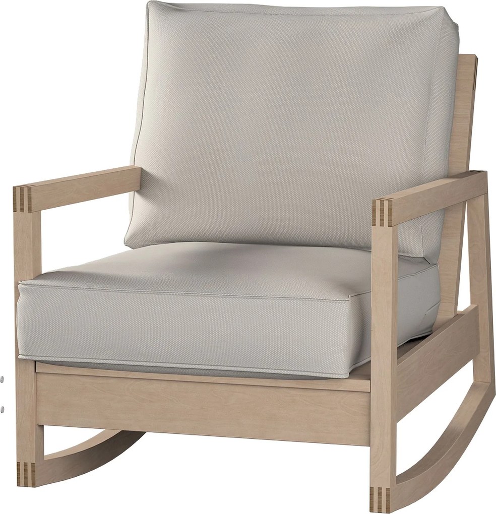 Potah na křeslo IKEA Lillberg barva šedá látka pletený vzor