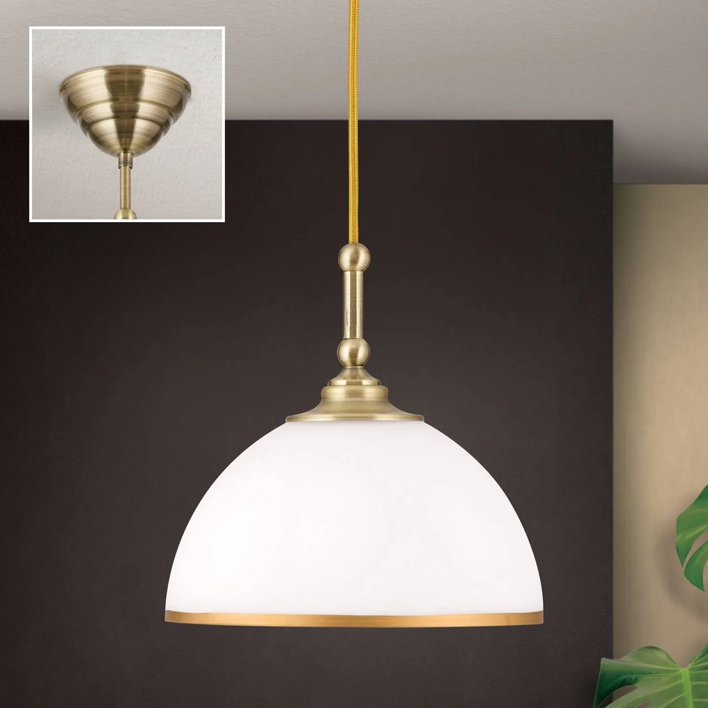 Závěsné světlo Old Lamp, textilní kabel, 1 zdroj