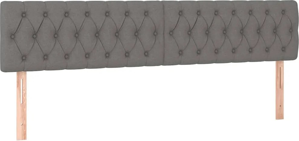 Box spring postel s matrací tmavě šedá 200x200 cm textil 3127070