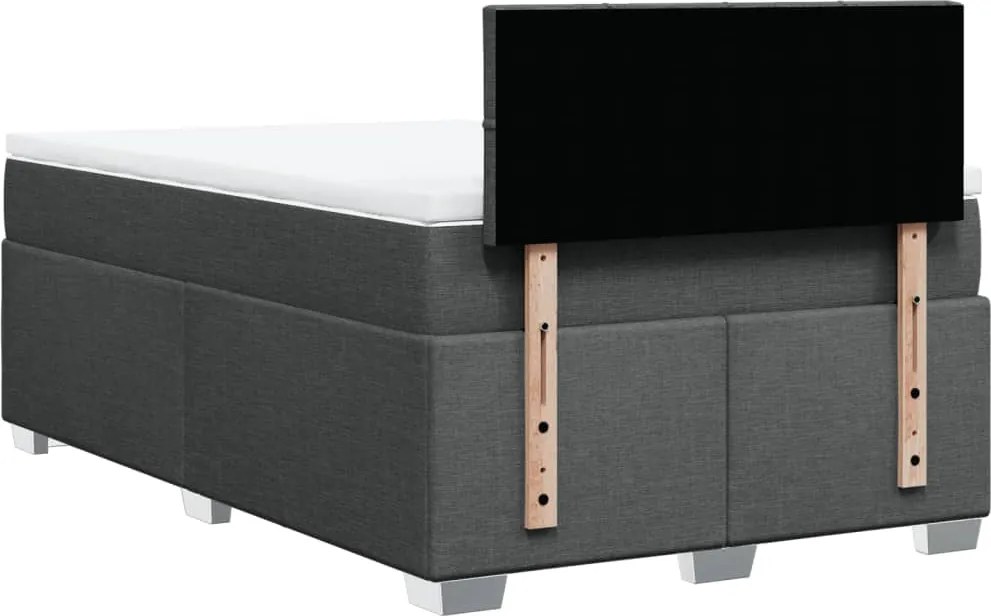 Box spring postel s matrací tmavě šedá 120x190 cm textil 3285828
