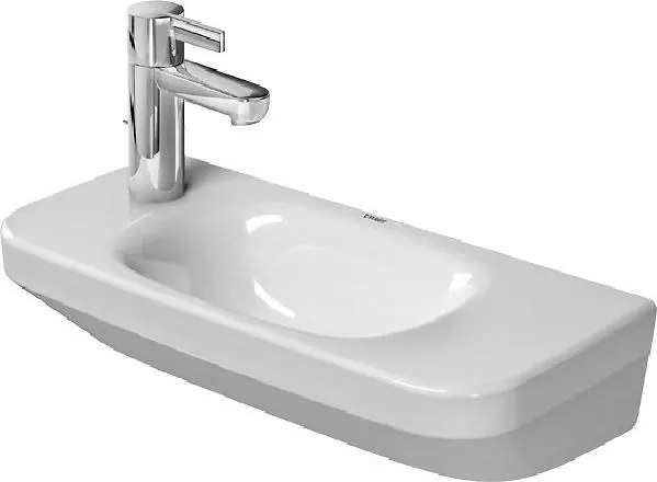 Duravit DuraStyle - Umývátko 500x220 mm, bez přepadu, s otvorem pro baterii vpravo, bílá 0713500008