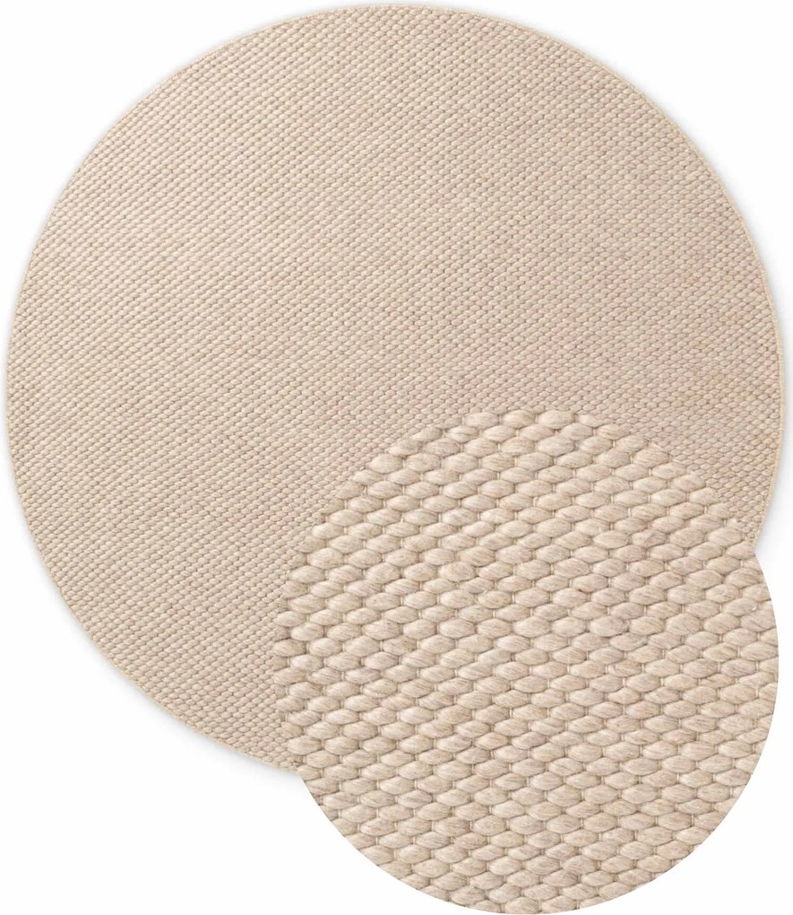 ELLE Decoration, Kusový koberec Lyon Beans 106315 Natural Beige kruh z kolekce Elle, 200x200 (průměr) kruh, béžová, ložnice