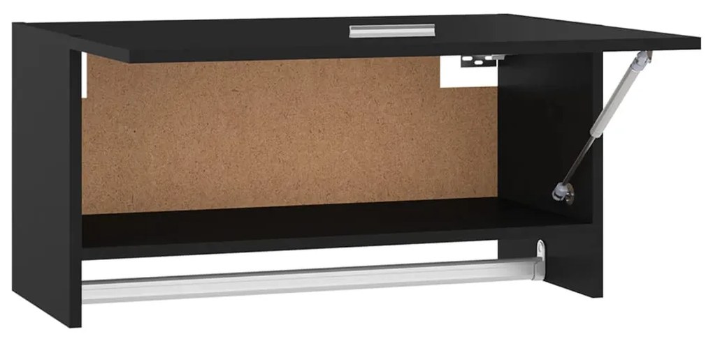 Šatní skříň černá 70 x 32,5 x 35 cm dřevotříska - Default Title
