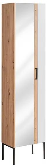 Koupelnová skříňka MADERA bílá 803, vysoká se zrcadlem hohy ANO
