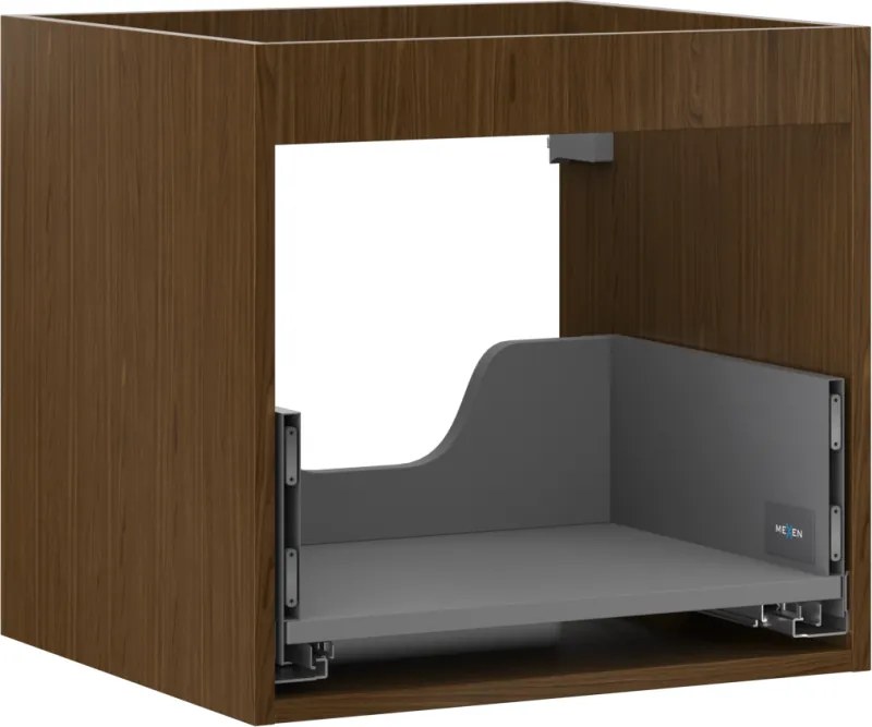 Mexen Box-A, závěsná skříňka 50 cm, 1 zásuvka, ořech, 91AX0-0500-470-1-86