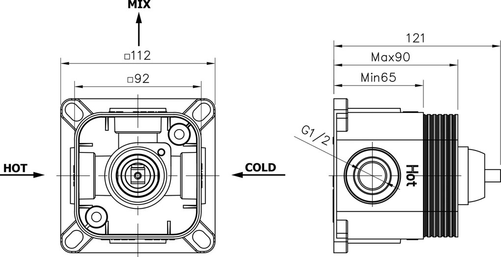 Bruckner Universal podomítkové těleso 1 výstup 312.041.1
