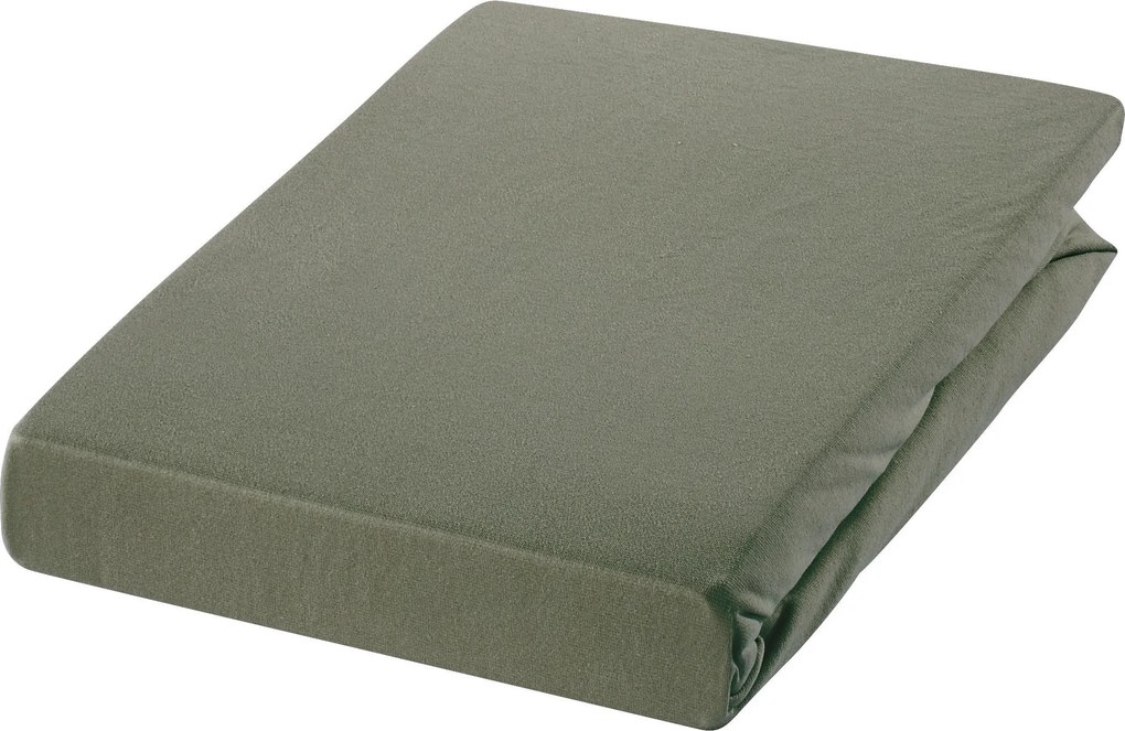 XXXLutz ELASTICKÉ PROSTĚRADLO, žerzej, tmavě zelená, 100/220 cm Dieter Knoll - Prostěradla - 004996001512