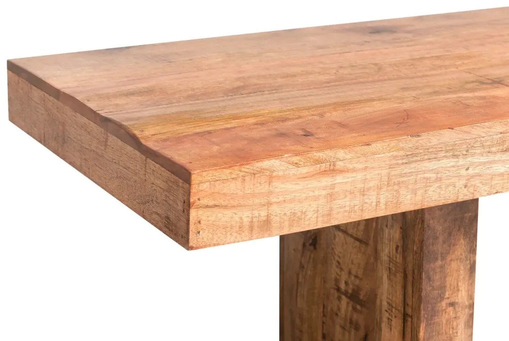 furniture-nabytek.cz - Masivní lavice Countryside z mangového dřeva, lakovaná, hnědá – 170×45 cm