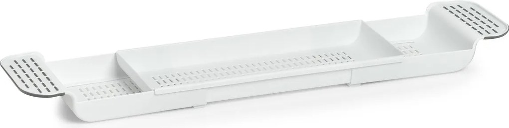 Plastová police na vanu, nastavitelná 55 - 78 cm, bílá, ZELLER