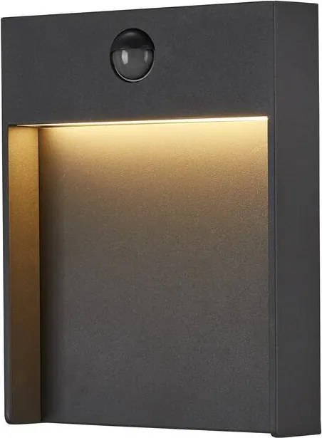 LA 1002954 FLATT SENSOR Outdoor, nástěnné LED svítidlo, 3000K, IP65, antracitové - BIG WHITE (SLV)