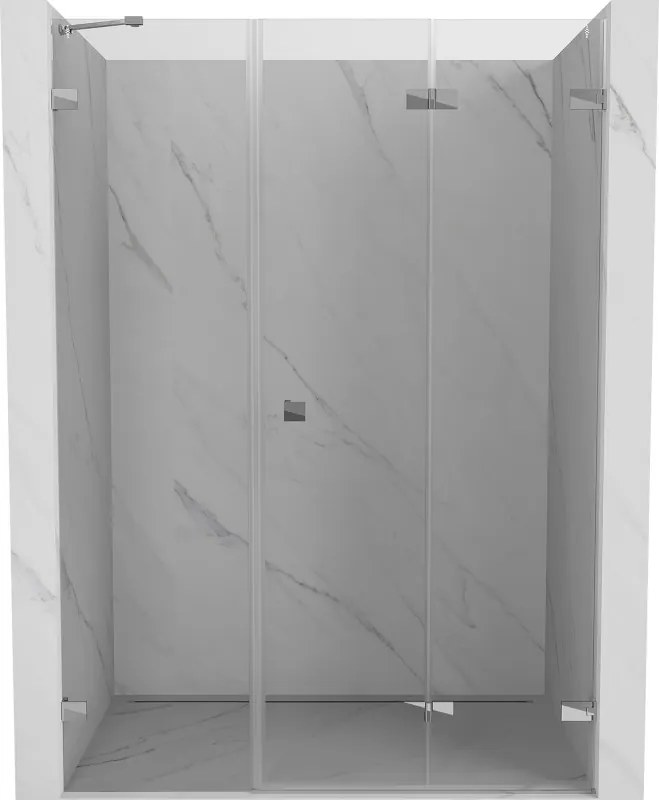 Mexen Lunar-F, pravé sklápěcí sprchové dveře 110 cm, čiré sklo, chromový profil, 836S-110-050-01-00-P