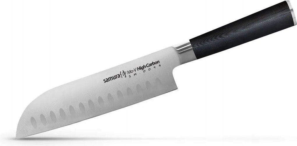 Samura Mo-v Santoku C/alveoli (Nůž Santoku se zářezy) CM.18