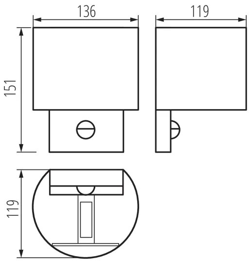 Kanlux 28995 - LED Venkovní nástěnné svít. se senz. REKA LED/7W/230V IP54 antr.