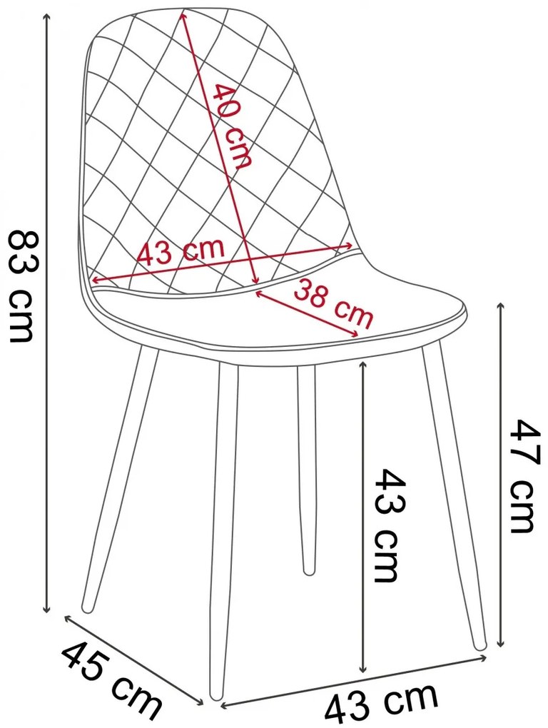 Čalouněná designová židle ForChair III zelená