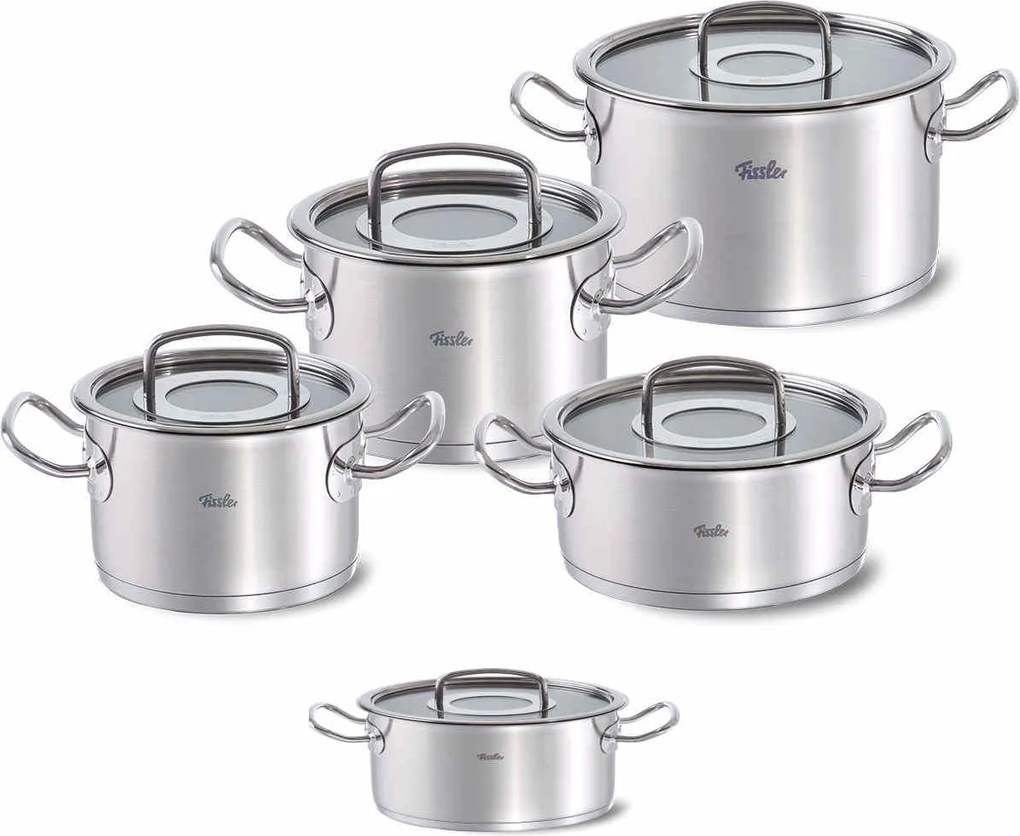 Fissler Sada nádobí nerez 5 ks Profi se skleněnými poklicemi FS-8413605