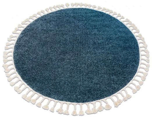 Dywany Łuszczów, Kusový koberec Berber 9000 blue kruh, 120x120 (průměr) kruh, modrá, ložnice