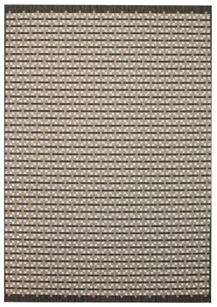 133098 vidaXL Venkovní/vnitřní kusový koberec, sisal, 120x170cm vzor kostka