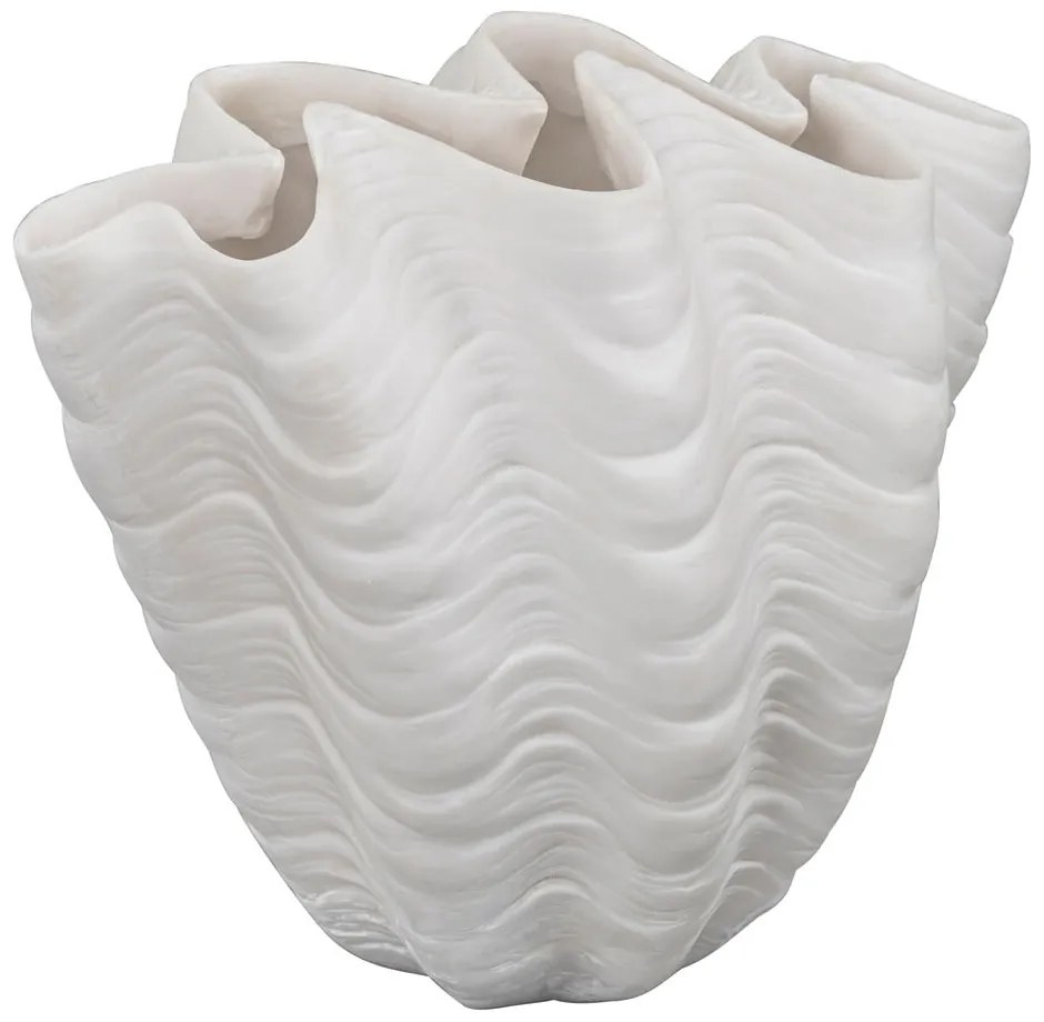 Bílá váza z polyresinu (výška 22 cm) Shell – Mette Ditmer Denmark