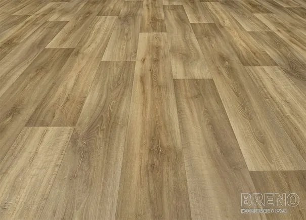 Breno PVC PURETEX Lime Oak 613M – tmavší dřevo, šíře 400 cm