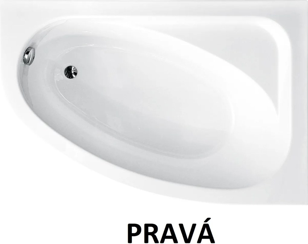 Besco CORNEA 140 cm VANCOR140P vana bez nožiček pravá Koupelny Bernold