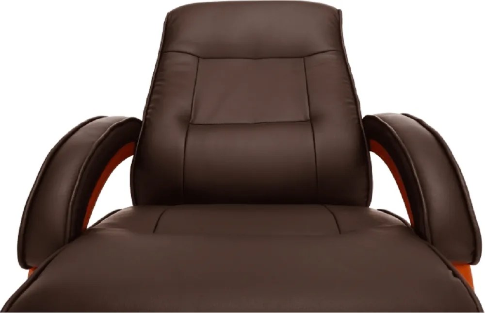 Relaxační polohovatelné křeslo, tmavohnědá, RYAN