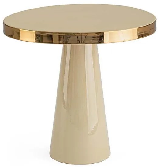 Konferenční stolek nandi ø 45,5 cm béžový MUZZA