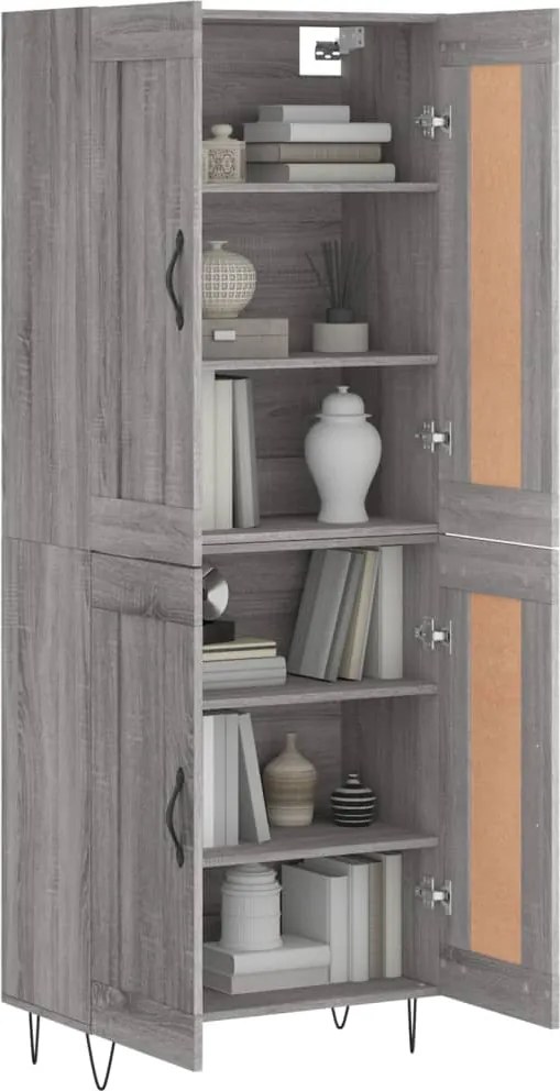 Skříň highboard šedá sonoma 69,5 x 34 x 180 cm kompozitní dřevo 3199719