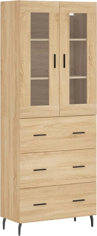 Skříň highboard dub sonoma 69,5 x 34 x 180 cm kompozitní dřevo 3198420