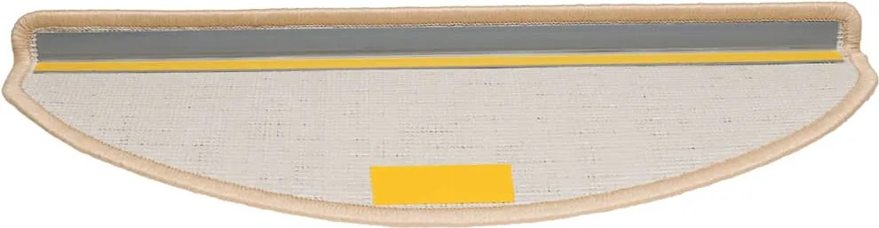 Schodové rohože 30 ks 65 x 21 x 4 cm krémové, půlkulaté, velké 3365816