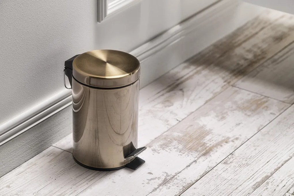 SAPHO DIAMOND odpadkový koš kulatý 3l, bronz 2609