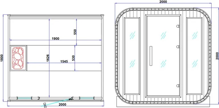 BPS-koupelny Finská zahradní sudová sauna  180x200, 2-4 osoby