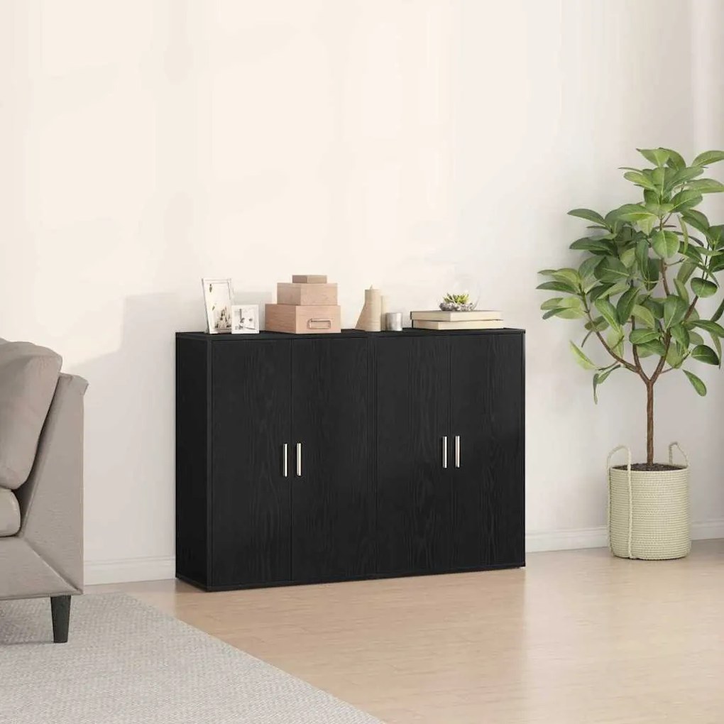 Servírovací skříň 2 ks Černý dub 60 x 31 x 84 cm 3334304