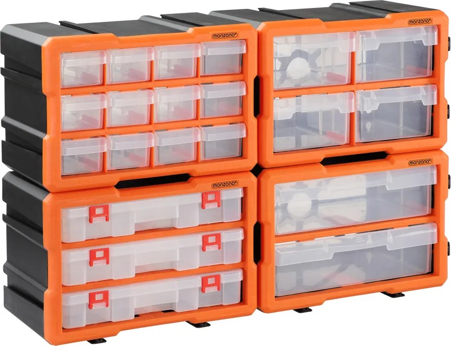 Organizér na drobné díly kompletní sada 72 přihrádky