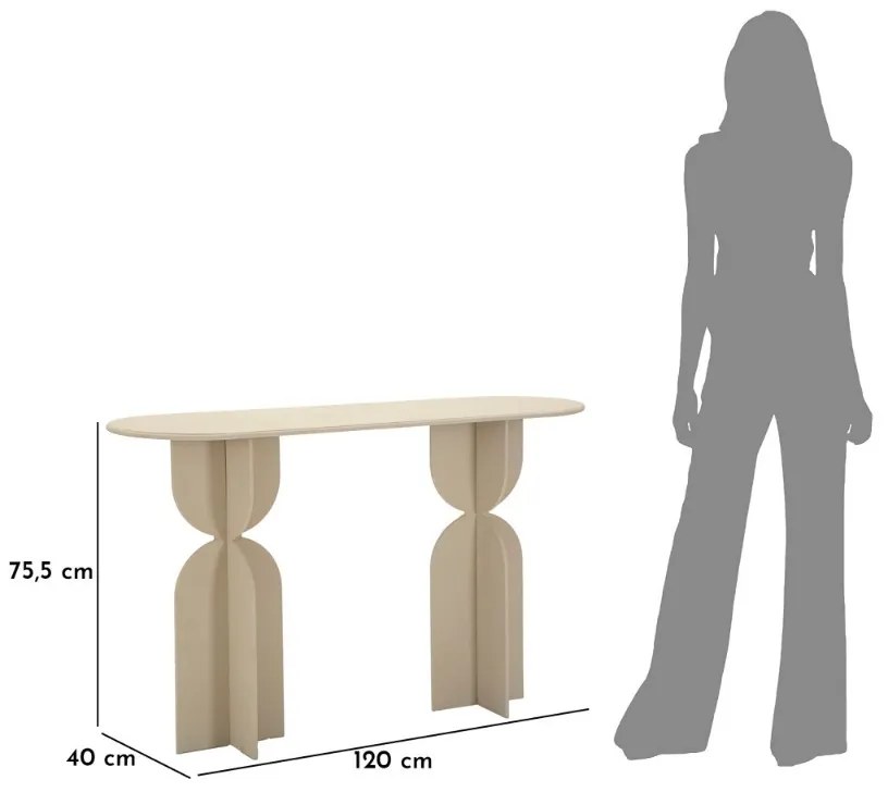 Designová konzole Takehiko 120 cm krémová