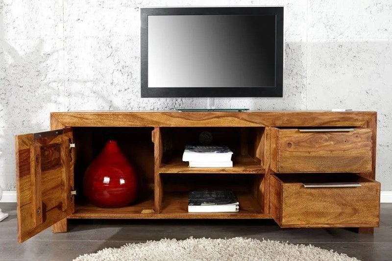 Deflee televizní stolek LAGOS 135-S masiv sheesham TV22684masivní dřevo - indický palisandr (sheesham), lakovaný  135 cm x 50 cm x 45 cm