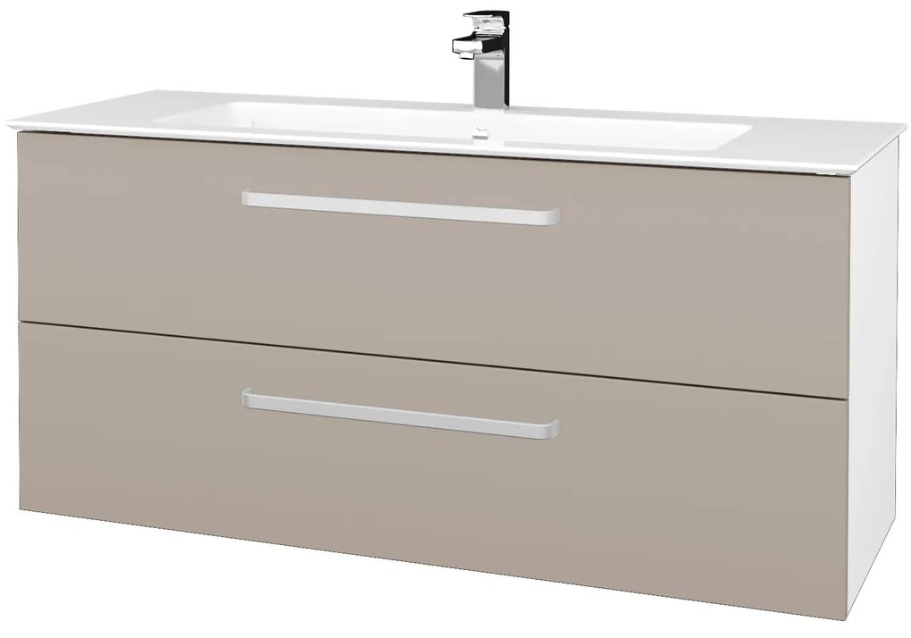 Dřevojas Koupelnová skříň GIO SZZ2 120 Varianta: M01 Bílá mat / Úchytka T06 / M01 Bílá mat