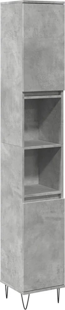 3dílný set koupelnového nábytku betonově šedý kompozitní dřevo 3324953