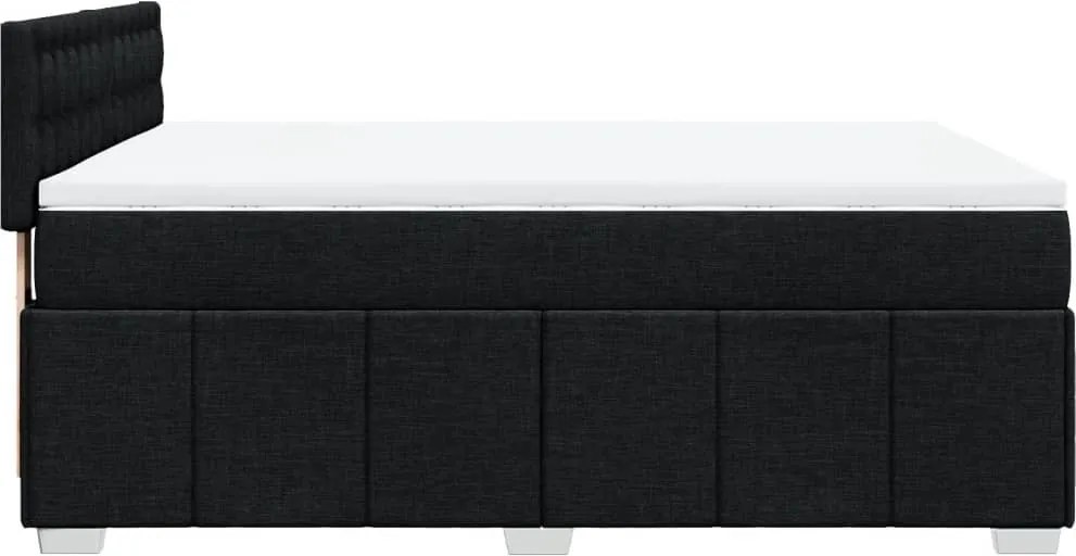 Box spring postel s matrací černá 140 x 190 cm textil 3287079
