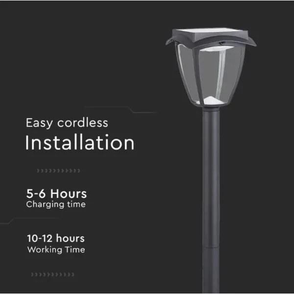 LED Solární lampa LED/2W/230V 93 cm 3000/6000K IP65 2200 mAh