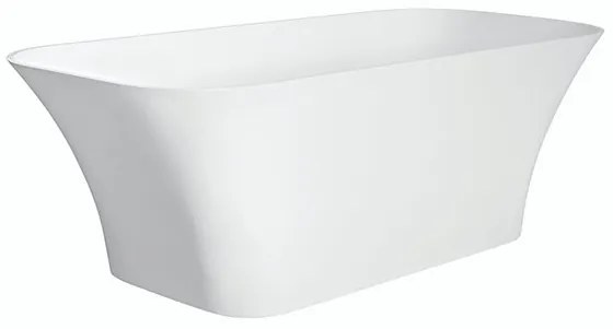 Besco Volně stojící vana z litého mramoru Assos S-Line 160x70 Barva: Bílá, Rozměry (cm): 160x70, Typ a barva výpustě: Click-Clack s horním čištěním, bílá