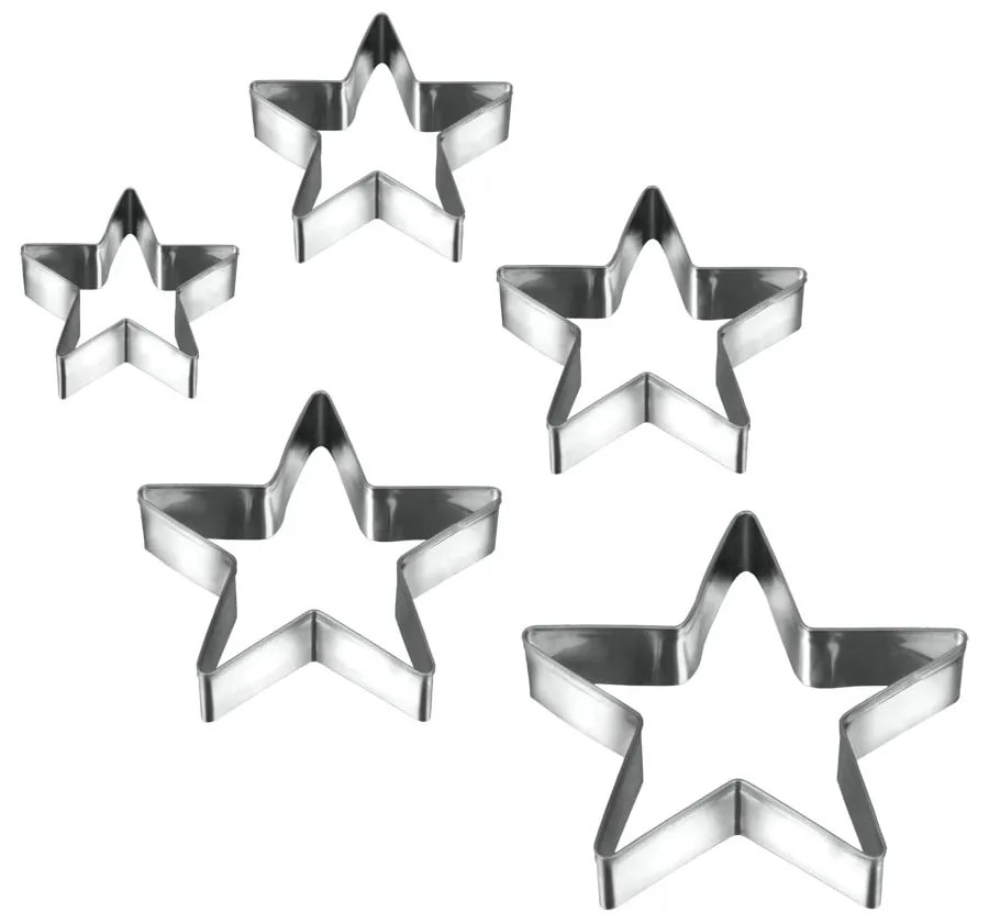 Sada 5 vykrajovátek ve tvaru hvězdiček Metaltex Cookie Cutters