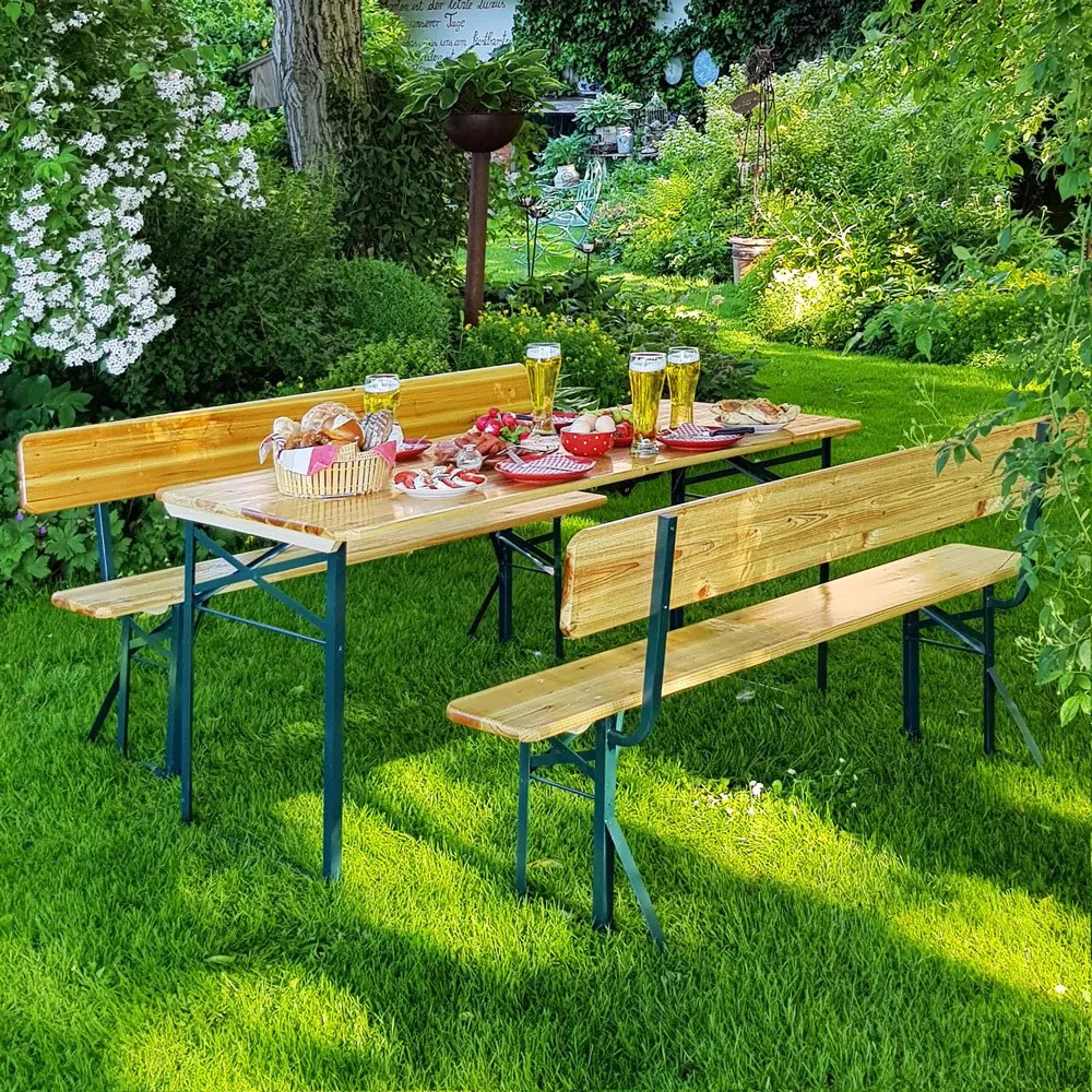 Deuba Pivní set s opěrkou 170 cm - skládací