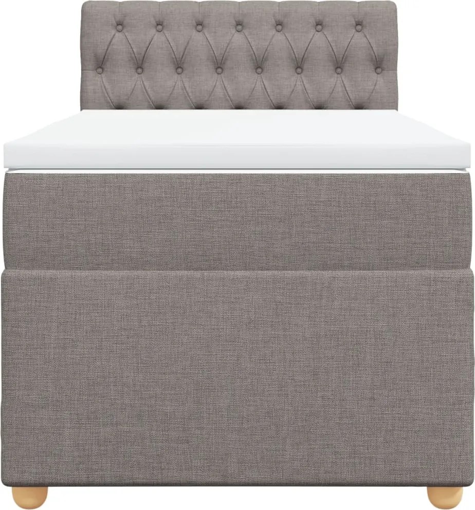 Box spring postel s matrací taupe 90x200 cm textil 3286574