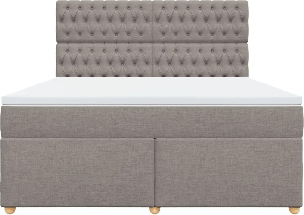 Box spring postel s matrací taupe 180x200 cm textil 3291370
